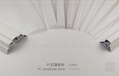 China Rigid PC Plastic Extrusion Profiles for LED Diffuser Covers - Custom Lengths with ISO9001 & RoHS Certification for sale