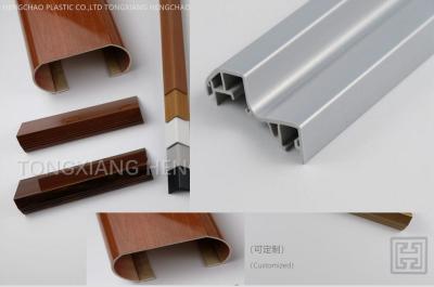 China L Type Wooden Laminated PVC Extrusion Profiles for Ceiling Panel Connection - Rigid PVC Co-extrusion with Custom Lengths 1-6m for sale