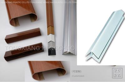 China External Corner Smooth Rigid PVC Extrusion Profiles - Weather Resistant Laminated Surface with ISO9001 & SGS Certification for sale