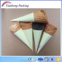 China Moisture Proof Wrapping Ice Cream Paper Cone With Coated White Paper for sale