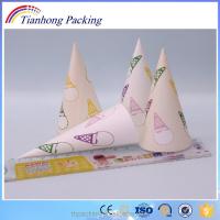 China Moisture Proof Wrapping Ice Cream Paper Cone With Coated White Paper for sale