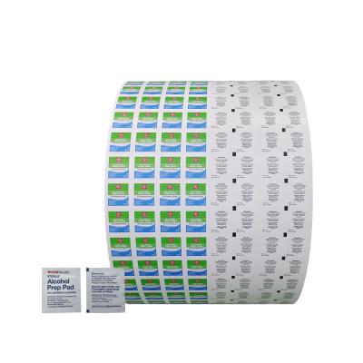 China Medical Aluminum Foil Bag for Sterile Alcohol Prep Pad Glasses Cleaning Paper Roll for sale
