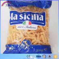 China Custom printing clear plastic flour macaroni pasta spaghetti packaging bag for sale
