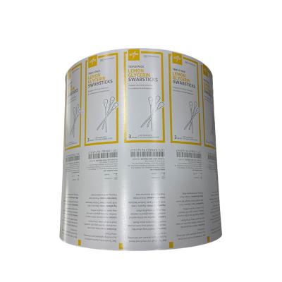 China Printable Wrapping Bzk Antiseptic Wipe Aluminum Foil Paper Roll Film for Complex Laminating Method for sale