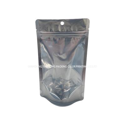 China Plastic Zip Lock Silver Mylar Aluminum Foil Food Packaging Bags for Custom Matt Light for sale