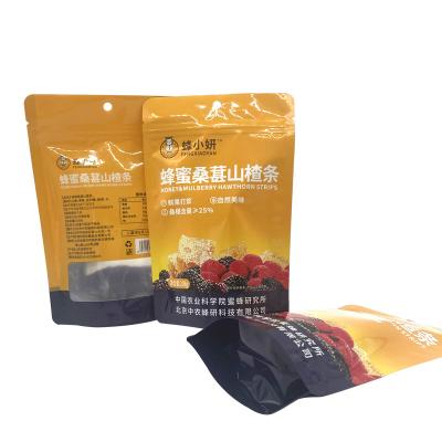 China Custom Printed Zipper Top Stand Up Pouch for Air and Water Proof Eco Friendly Snacks for sale