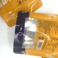 China Custom Printed Zipper Top Stand Up Pouch for Air and Water Proof Eco Friendly Snacks for sale