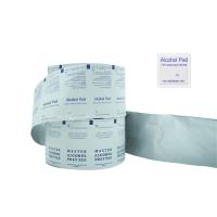 China Flexographic Printing 73 83 125GSM Aluminum Foil Film Rolls for Alcohol Pad Packaging for sale