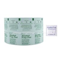 China Flexographic Printing 73 83 125GSM Aluminum Foil Film Rolls for Alcohol Pad Packaging for sale