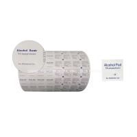 China Waterproof Custom Printed 73GSM Small Alcohol Prep Pad Film Roll for Pulping Market for sale