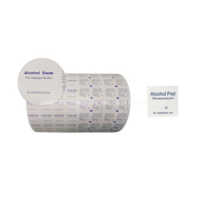 China Waterproof Custom Printed 73GSM Small Alcohol Prep Pad Film Roll for Pulping Market for sale