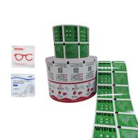 China Printing Color Waterproof Aluminum Packaging Film Roll For Iodine Wipes Package for sale
