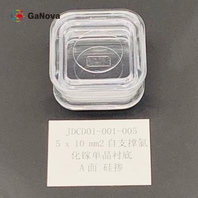 China 5*10mm2 A-face Un-doped n-type free-standing GaN single crystal substrate  Resistivity < 0.05 Ω·cm Power device/laser for sale