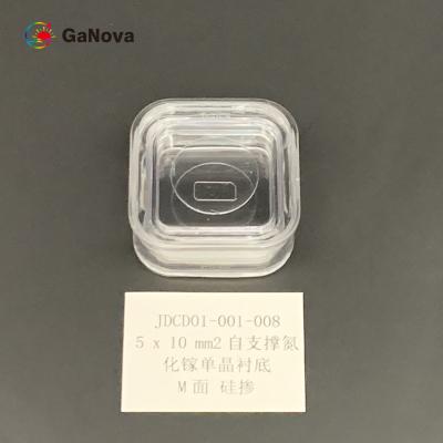 China 5*10mm2 M-Face Un-Doped N-Type Free-Standing GaN Single Crystal Substrate Resistivity < 0.05 Ω·cm Power Device/Laser for sale