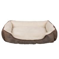 China 50*40*13cm Sustainable linen soft plush dog warm beds Plush Materials for sale