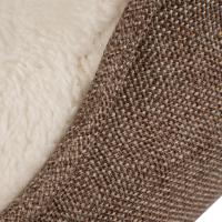 China 50*40*13cm Sustainable linen soft plush dog warm beds Plush Materials for sale