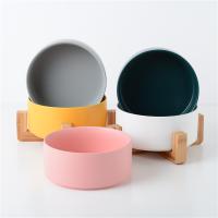 China Unique Colorful 15.5*7cm Cat Ceramic Bowl Pet Food Feeder for sale
