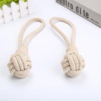 China Beige Colors Long Size34cm Beige Cotton Dog Chew Rope Plush Toys for sale