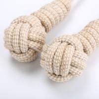 China Beige Colors Long Size34cm Beige Cotton Dog Chew Rope Plush Toys for sale