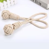 China Beige Colors Long Size34cm Beige Cotton Dog Chew Rope Plush Toys for sale