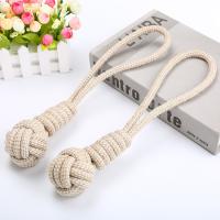 China Beige Colors Long Size34cm Beige Cotton Dog Chew Rope Plush Toys for sale