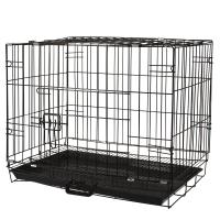 China Foldable Stainless Steel 60x41x49cm Foldable Pet Cages for sale
