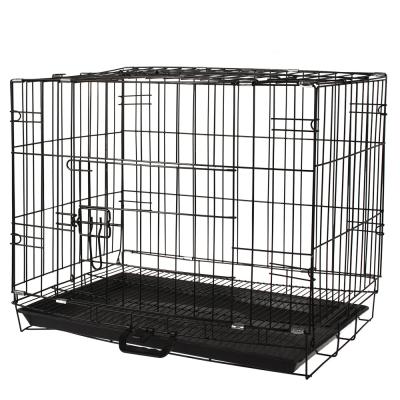 China Foldable Stainless Steel 60x41x49cm Foldable Pet Cages for sale