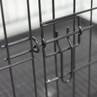 China Foldable Stainless Steel 60x41x49cm Foldable Pet Cages for sale