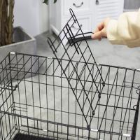 China Foldable Stainless Steel 60x41x49cm Foldable Pet Cages for sale