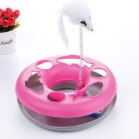 China Many Colors PP Round Spring Intelligent Cat Scrarchhing Toys for sale