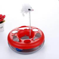 China Many Colors PP Round Spring Intelligent Cat Scrarchhing Toys for sale