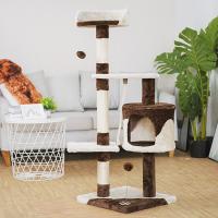 China 112cm Sisal Short Plush Climbing Cat Tree Tower for sale