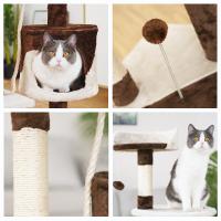 China 112cm Sisal Short Plush Climbing Cat Tree Tower for sale