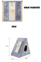 China Linen Portable 42cm Short Plush Cat House Indoor for sale