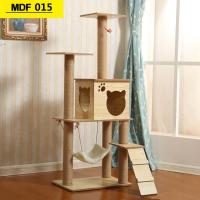 China Soft Plush Detachable MDF Wooden Cat Tree for sale