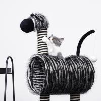 China Sustainable Cute Zebra ODM Cat Scratcher Tree for sale