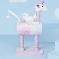 China Cute Unicorn Pink Sisal Cat Scratching Post for sale
