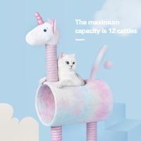 China Cute Unicorn Pink Sisal Cat Scratching Post for sale