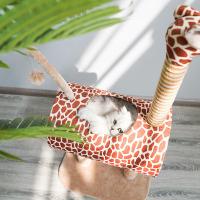 China Cute Giraffe 34cm Sisal Fabric Scratching Post for sale