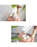 China Cute Giraffe 34cm Sisal Fabric Scratching Post for sale