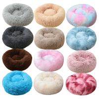 China Donut Round Plush Dog Bed for sale