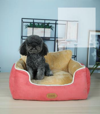 China Suede 38*45*18cm Plush Pet Beds/safety pet bed/pet products for sale
