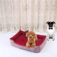 China Rectangle Polyester Removable XL Dog Bed Plush Pet Beds for sale