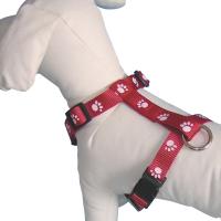 China Pink Polyester Paw Print Pet Smart Harness for sale