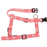 China Pink Polyester Paw Print Pet Smart Harness for sale