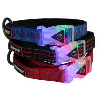 China LED Nylon Flashing Reflective Nylon Dog Collar/pet products for sale