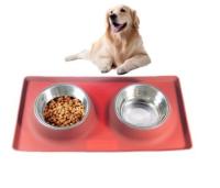 China Washable Stainless Steel 450*260*45mm,540*95*60mm Non Skid Dog Bowl for sale