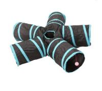 China Peephole Connectable Collapsible 5 Way Cat Tunnel for sale