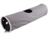 China Grey Collapsible Lambswool Peephole Outdoor Cat Tunnel for sale