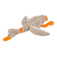 China Grey Beige Squeaky Dog 25cm Duck Plush Toys/pet toys for sale